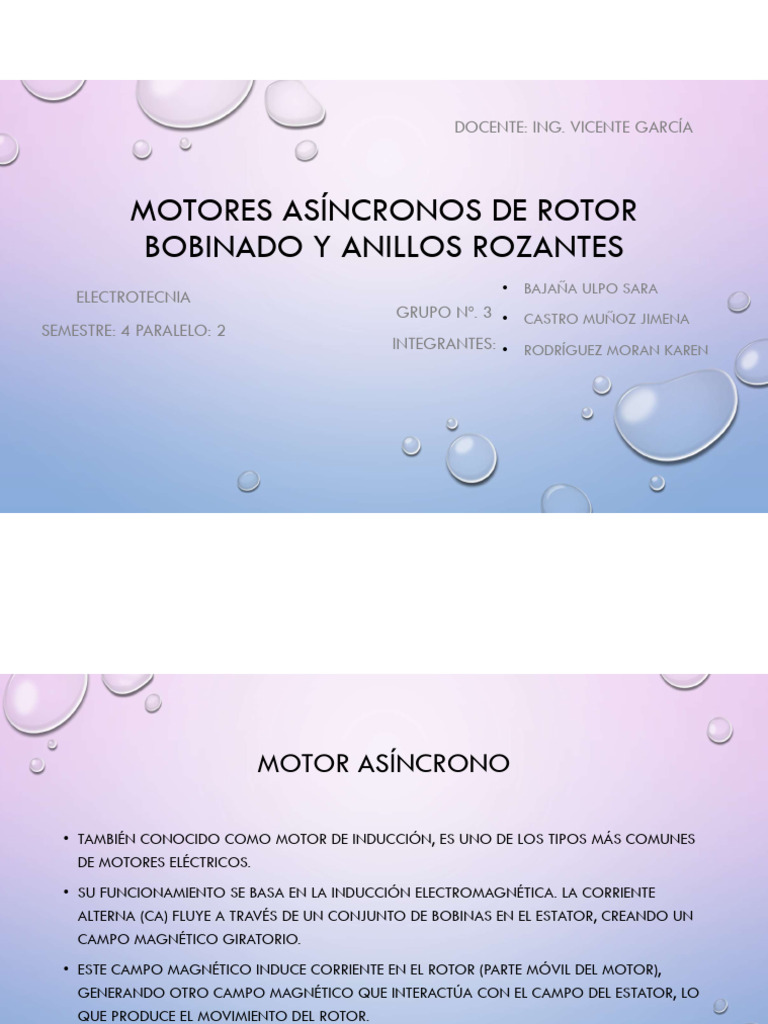 Motores Asincronos Anillos | PDF | Motor eléctrico | Inductor