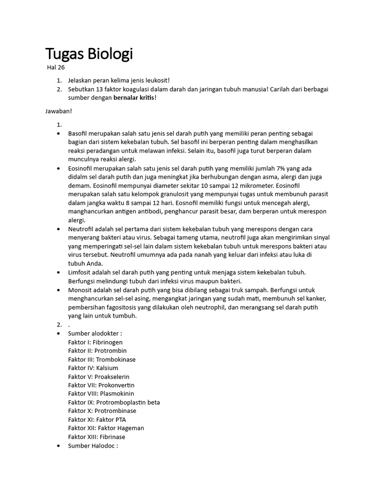 Tugas Biologi | PDF