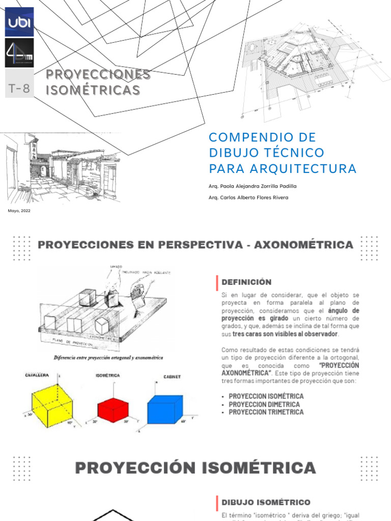 Guía de Proyección Isométrica | PDF | Elipse | Geometría
