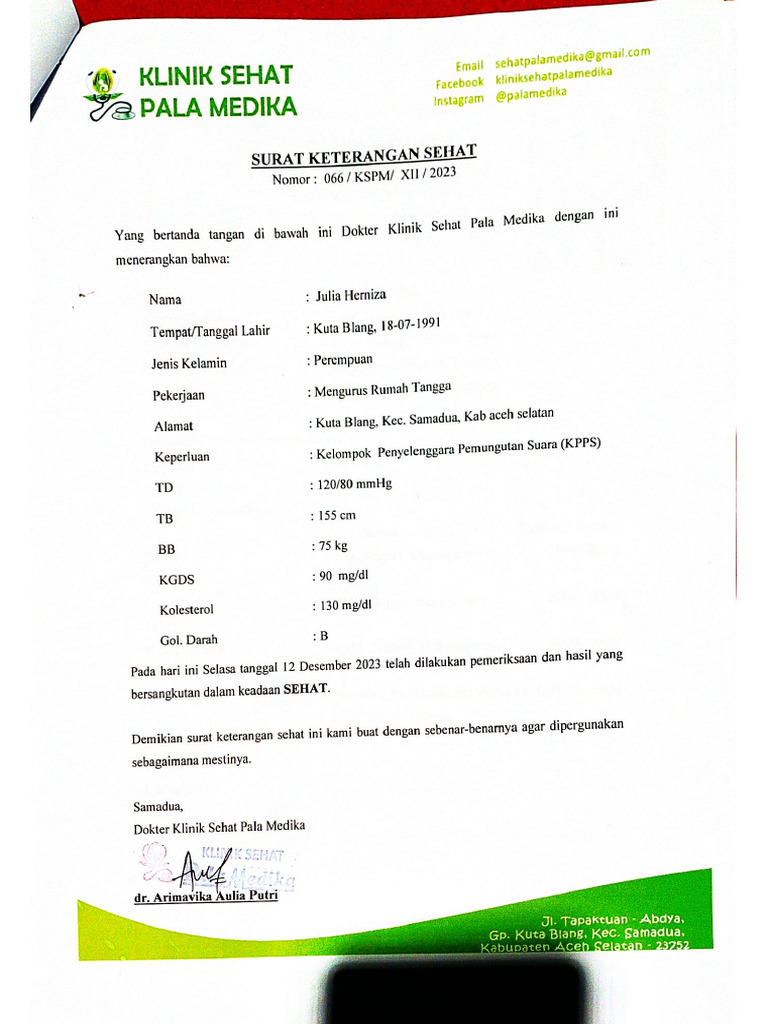 SUrat Sehat | PDF