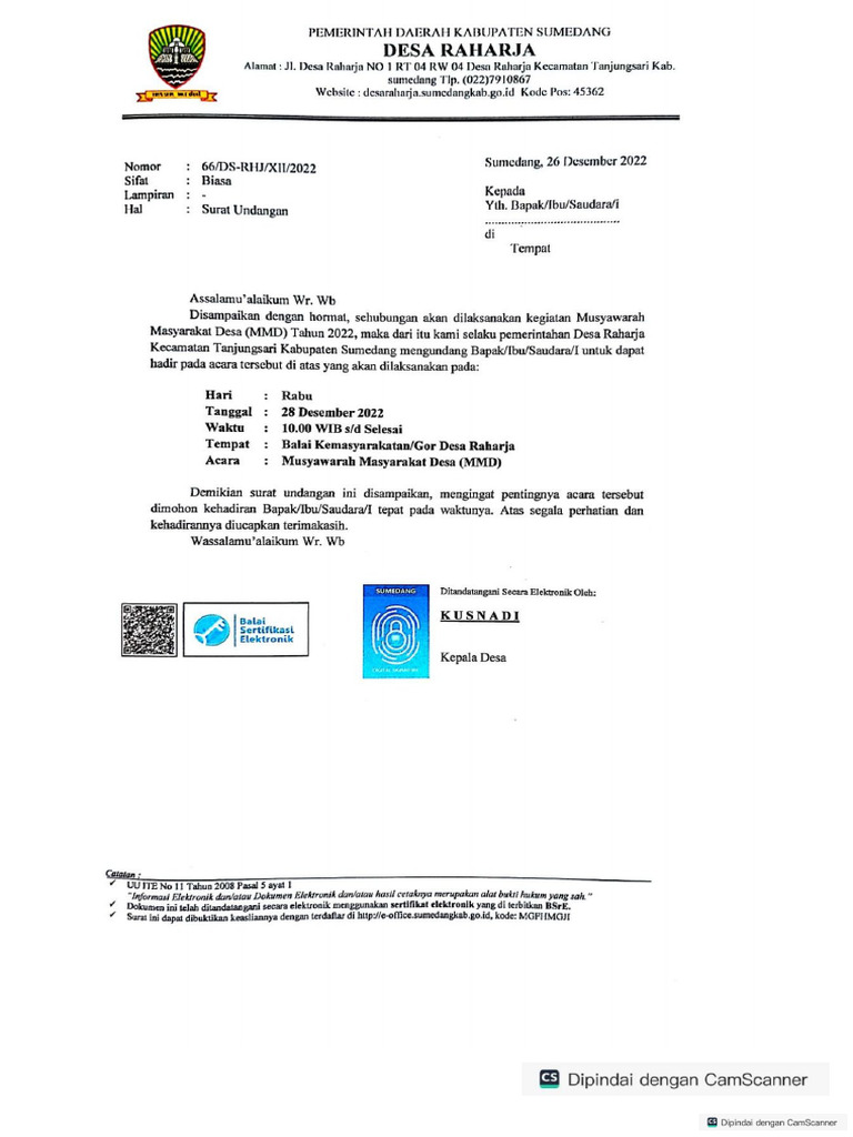 Krit 2.1 Hasil MMD Desa Raharja | PDF
