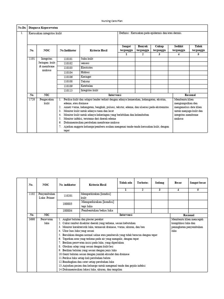 Kerusakan Integritas Kulit | PDF