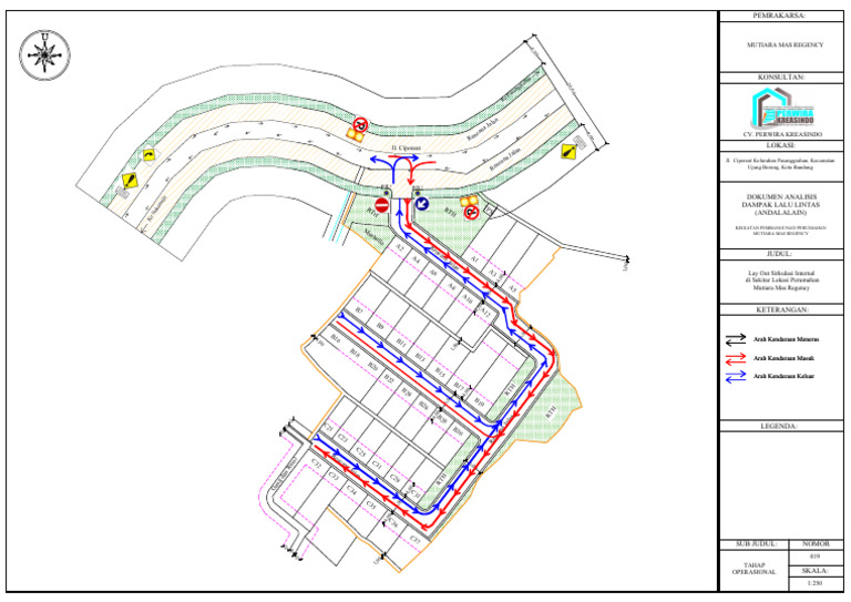 019.layout Sirkulasi Internal Perumahan Mutiara Mas Regency Lalin | PDF
