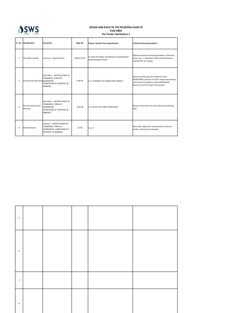Tender Clarifications for Bidders | PDF | Business | Private Law