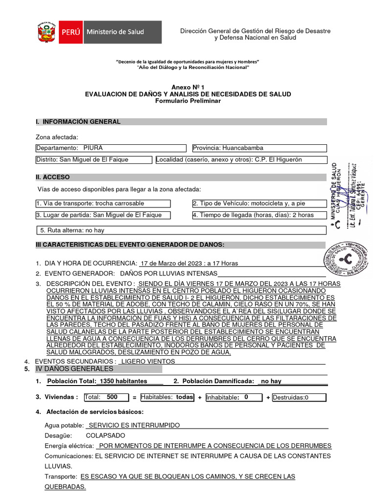 Formulario - Edan 2023 - Higueron | PDF