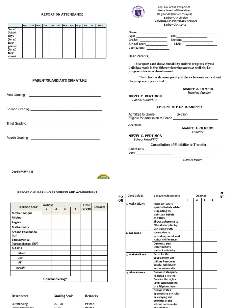 Form 138 - 2021 | PDF