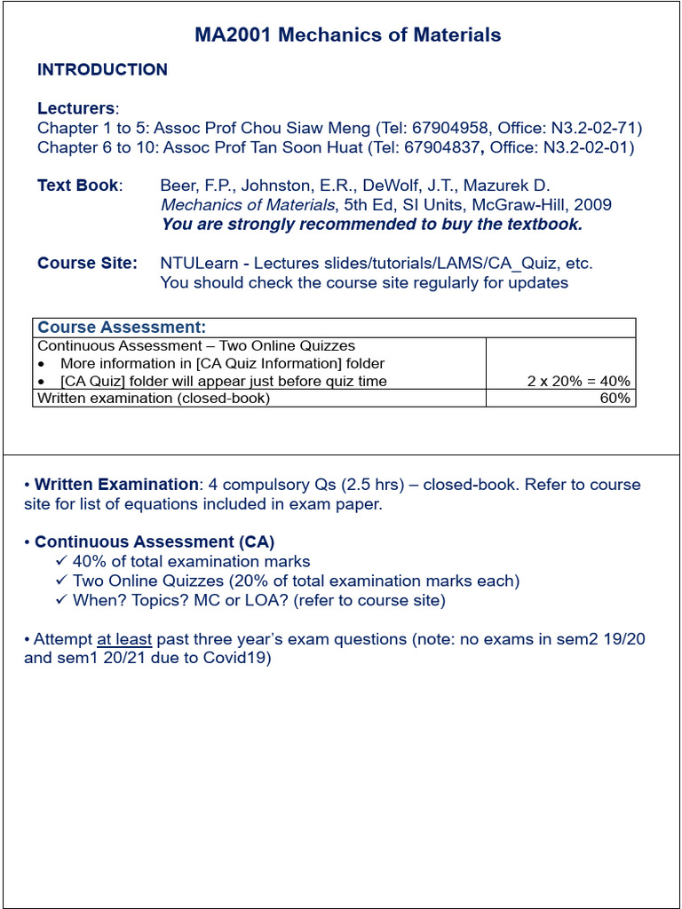Ma2001 Introduction Online | PDF | Applied And Interdisciplinary Physics | Mechanical Engineering