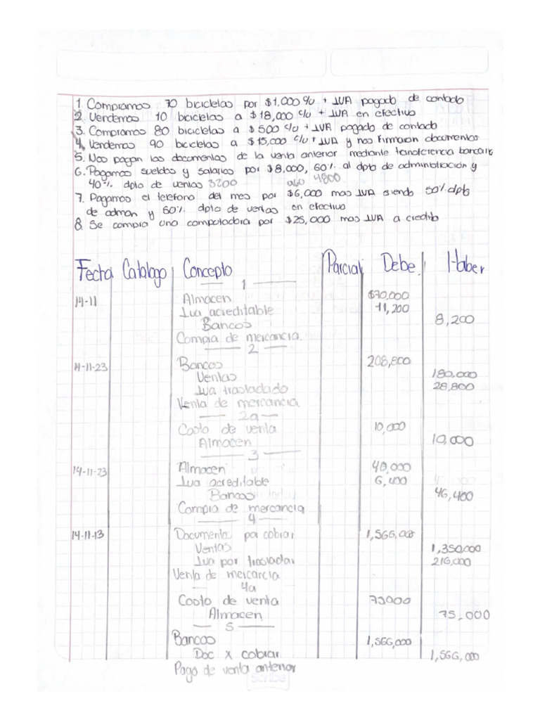 Ejercicio Contabilidad | PDF