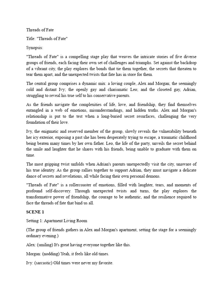 Threads of Fate Script | PDF