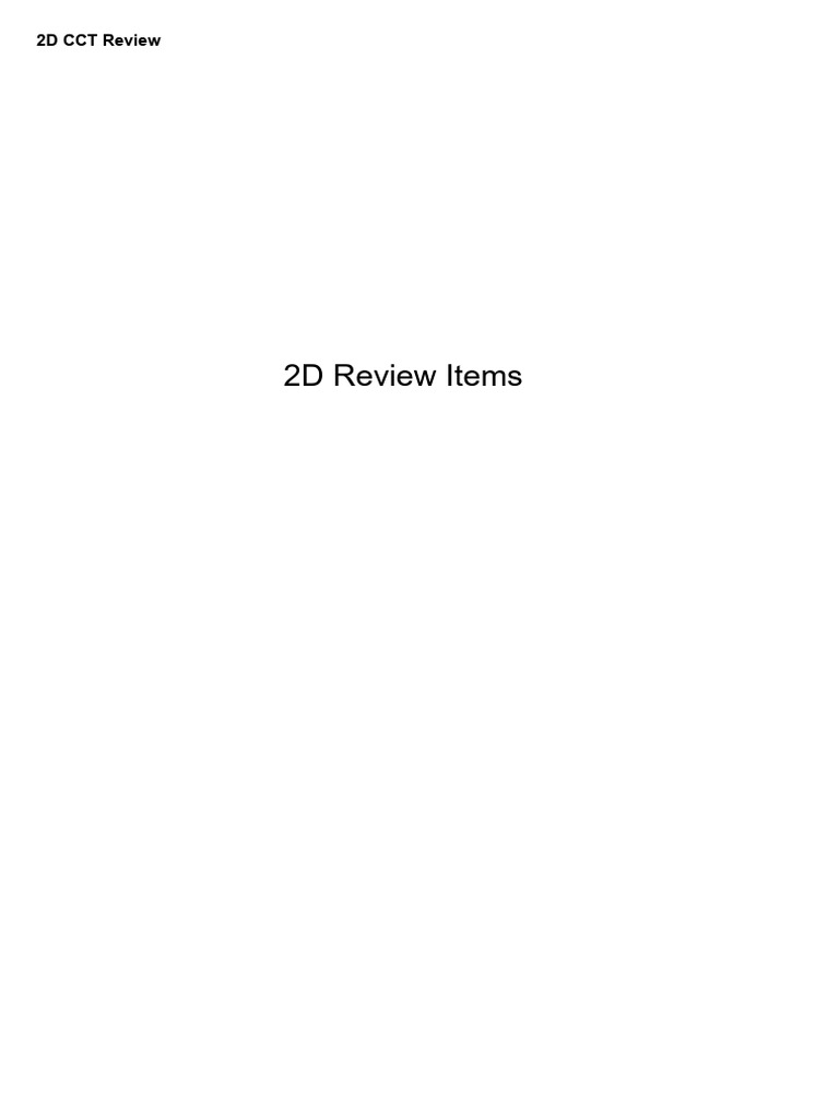 2D CCT Review | PDF | Equations | System Of Linear Equations