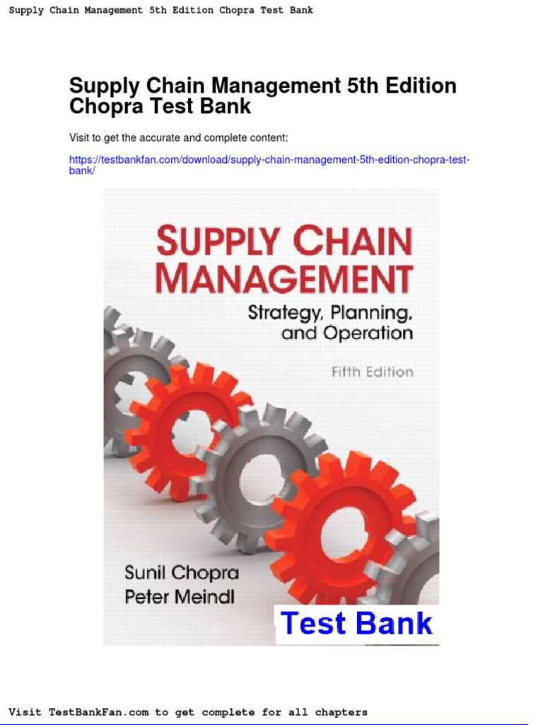 Dwnload Full Supply Chain Management 5th Edition Chopra Test Bank PDF ... Dwnload Full Supply Chain Management 5th Edition Chopra Test Bank PDF ...