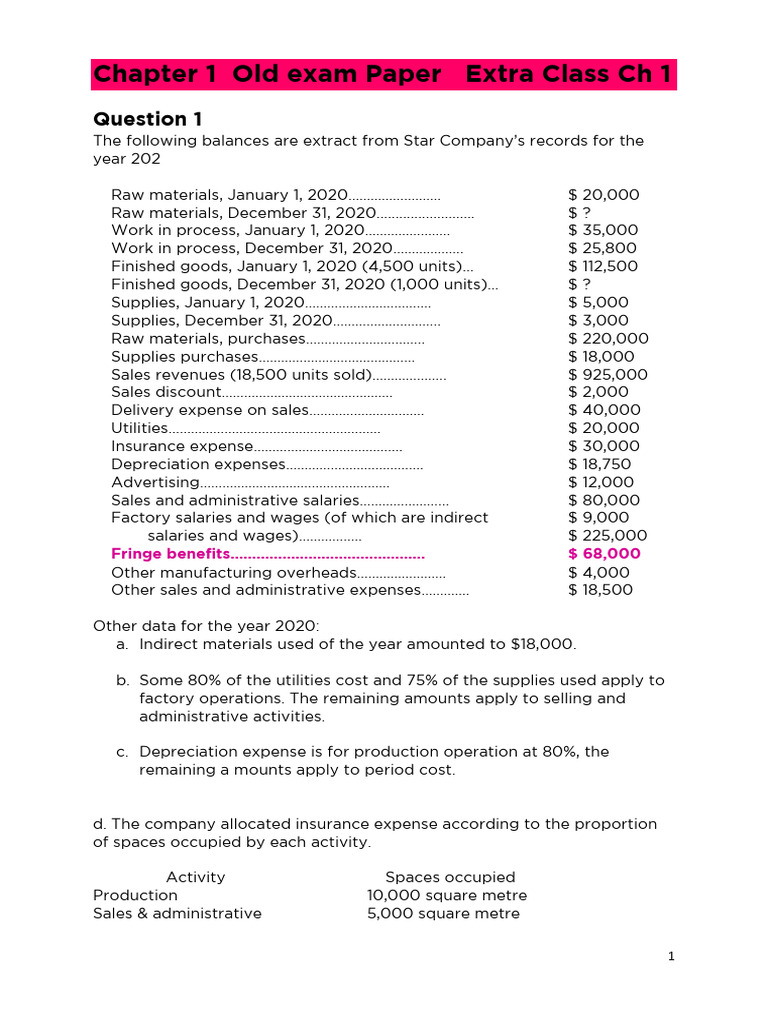 1.5 manact เฉลย file 1.2 extra class 2-2022 | PDF | Cost Of Goods Sold | Income Statement