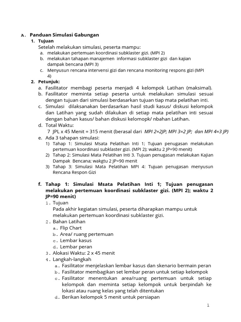 Simulasi Gabungan | PDF | Kesehatan Holistik