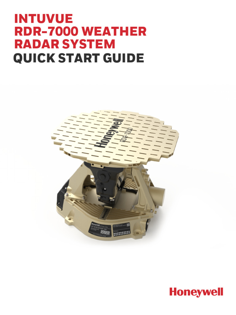 RDR-7000 Weather Radar Quick Start Guide | PDF | Screw | Radar