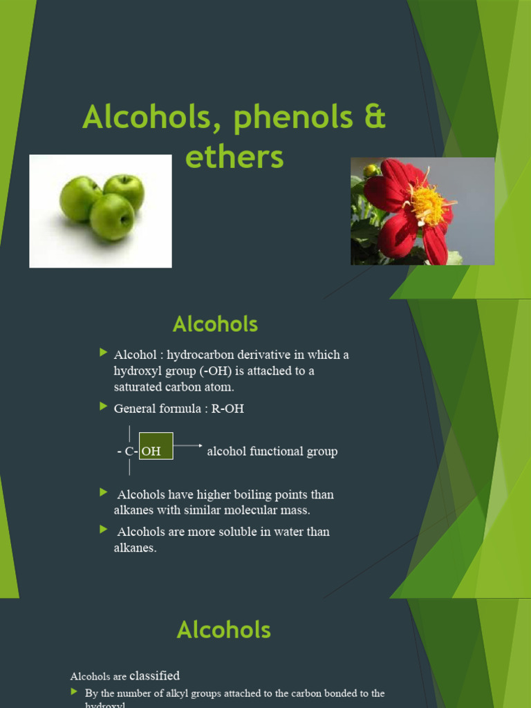Alcohols, Phenols & Ethers | PDF | Ether | Functional Group