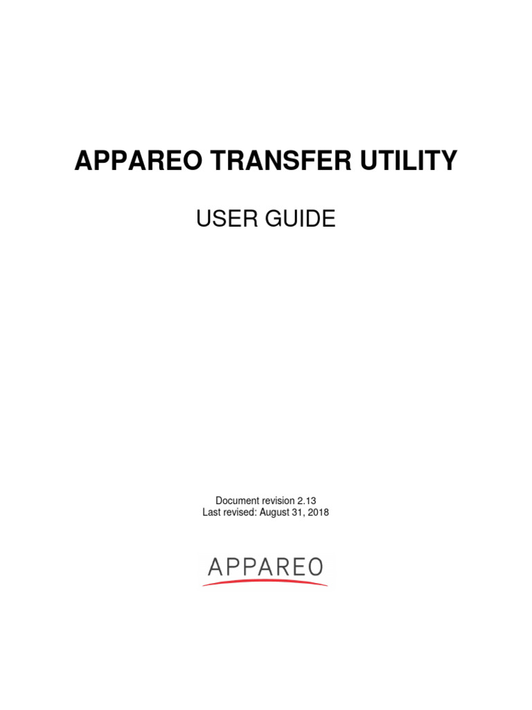 Appareo Transfer Utility User's Guide | PDF | Computer File | Proxy Server