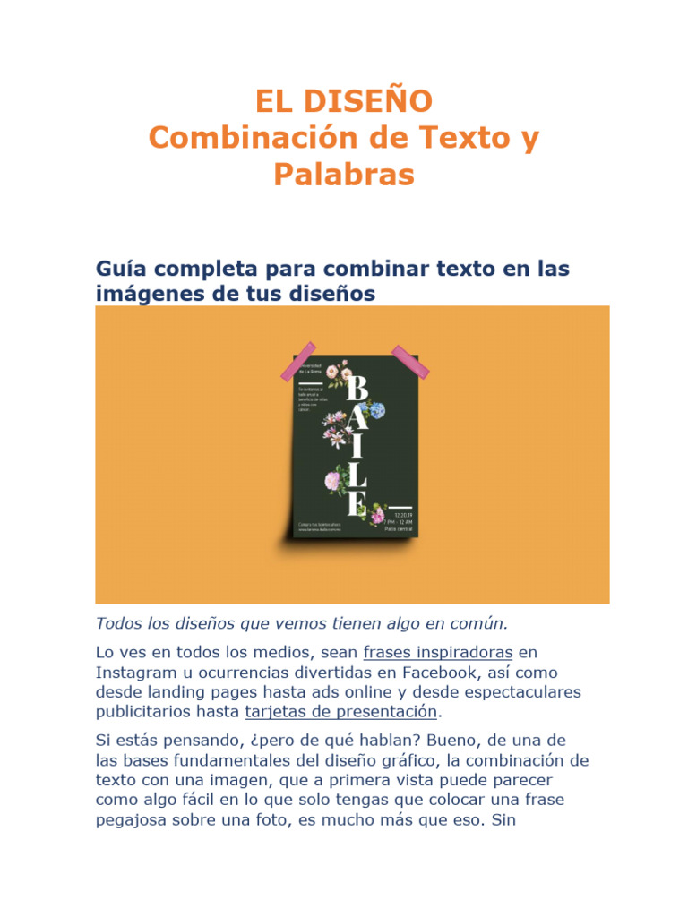 El Diseño Combinacion de Texto e Imagen | PDF | Color | Diseño