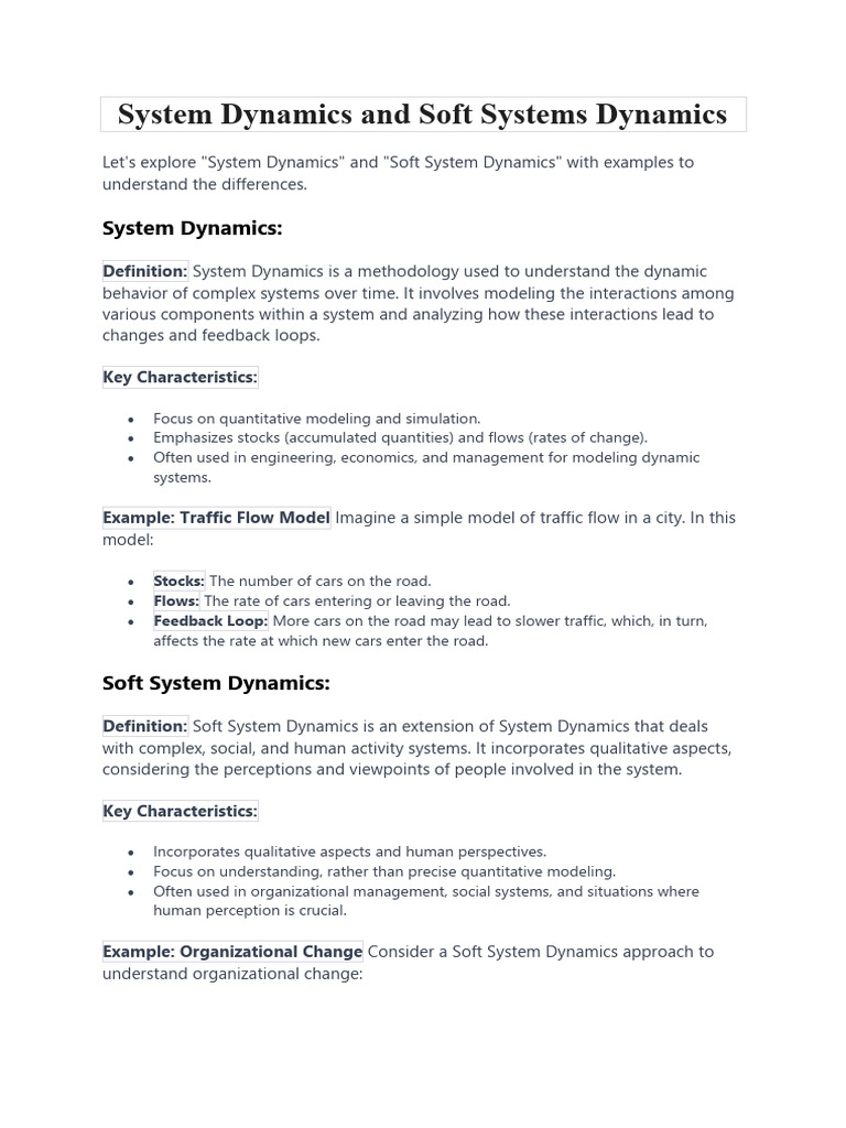 Bahan Kuliah - Soft System Dynamics | PDF | System | Conceptual Model