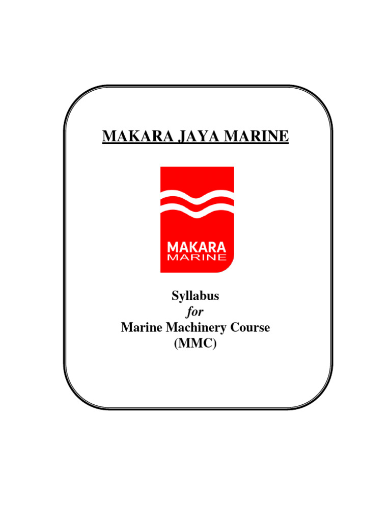 Marine Machinery Course Syllabus | PDF | Marine Propulsion | Engines