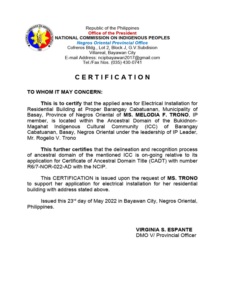 Certification Electricity 1 | PDF | Law
