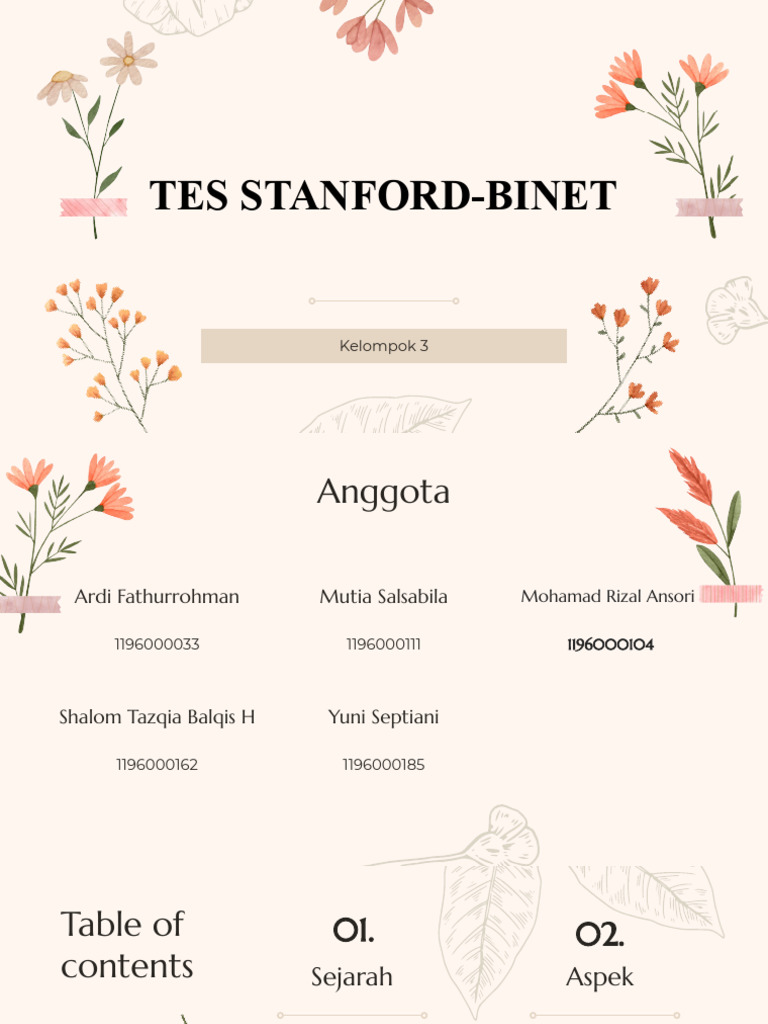 Panduan Tes Stanford-Binet | PDF