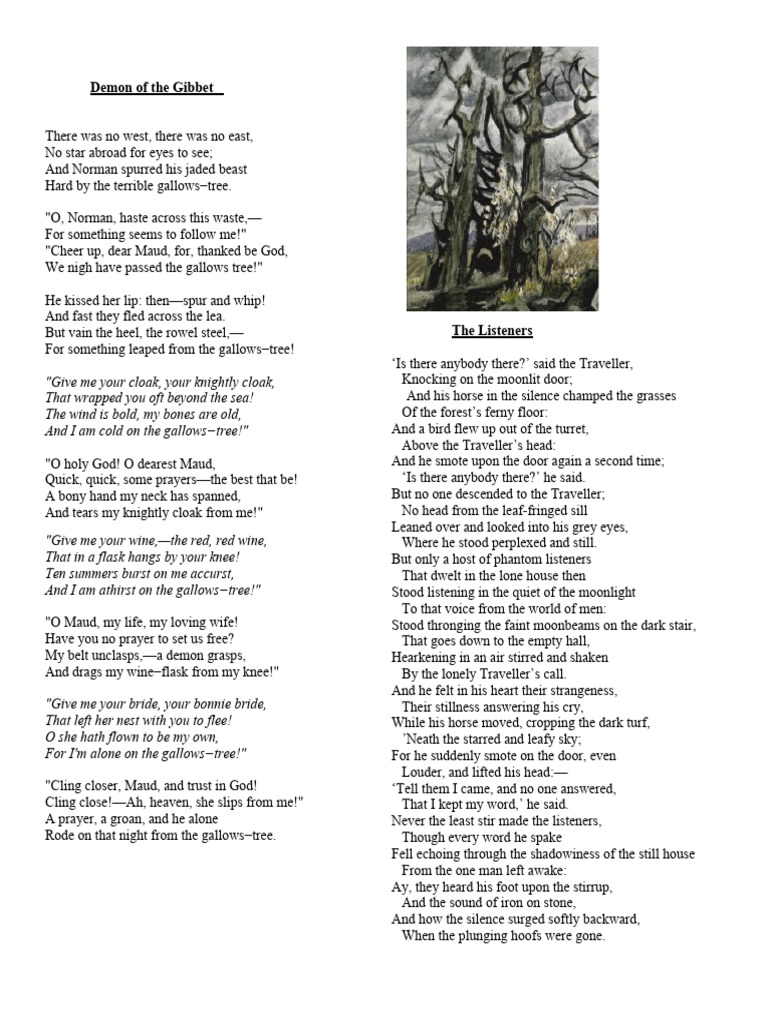 "Gallows Tree: A Haunting Poem" | PDF