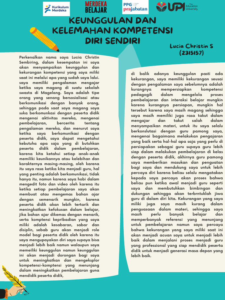 Lucia Christin - Keunggulan Dan Kelemahan Diri - Pengembangan Keprofesian Berkelanjutan (CPD ...