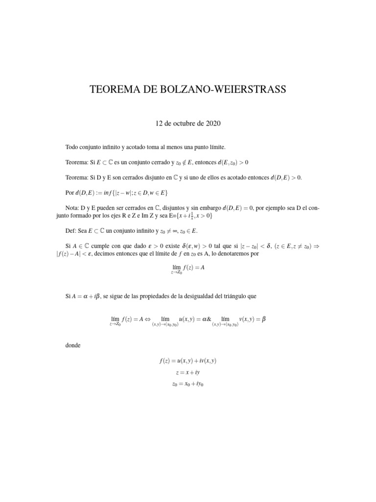 Teoremas y Continuidad en C | PDF | Conceptos matemáticos | Análisis