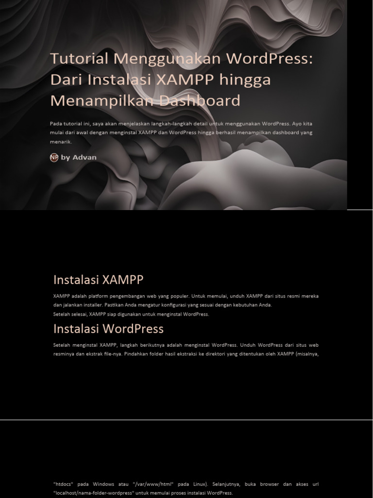 Panduan Instalasi WordPress | PDF | Karier & Perkembangan | Teknologi & Rekayasa