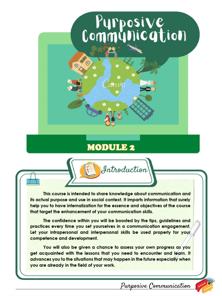 2023 Module 2 P.C-1 | PDF | Communication | Human Communication