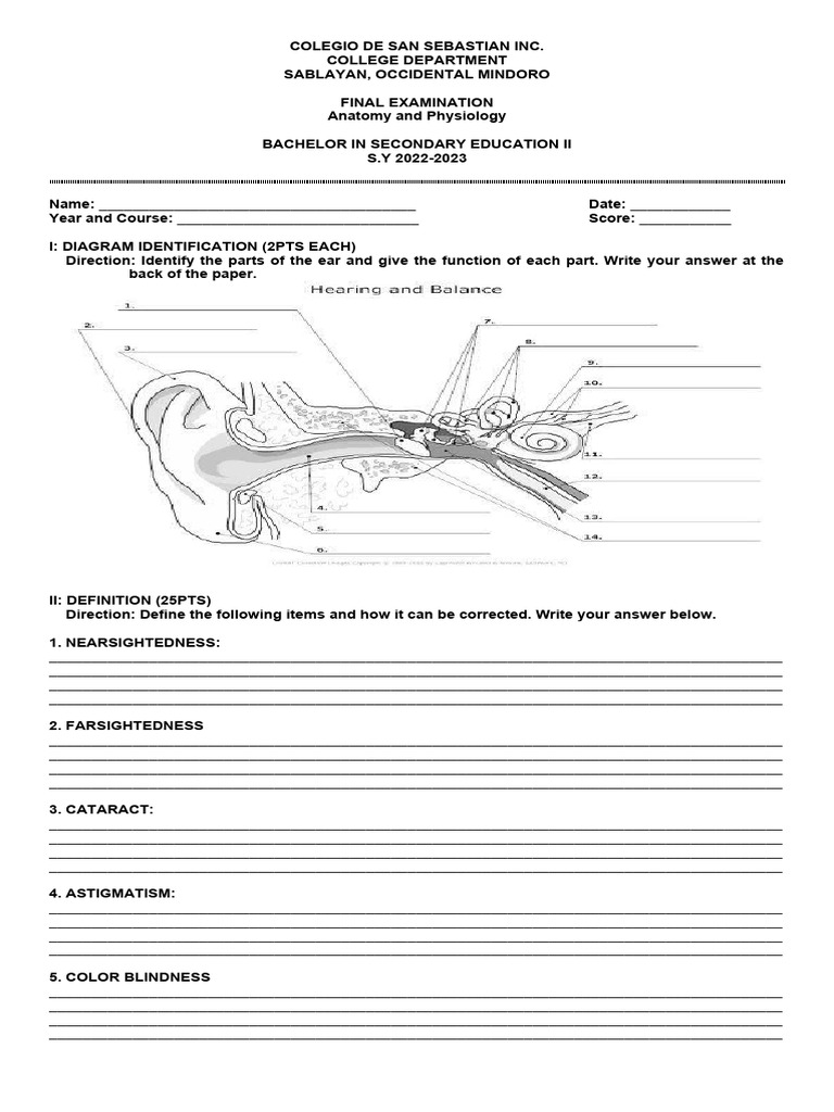 Final Exam Ears | Download Free PDF | Clinical Medicine | Light