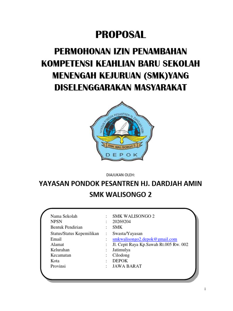 11.proposal Izin Penambahan Kompetensi | PDF