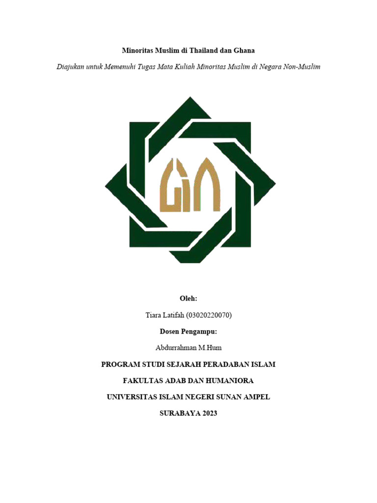 Minoritas Muslim Thailand & Ghana | PDF | Perjalanan