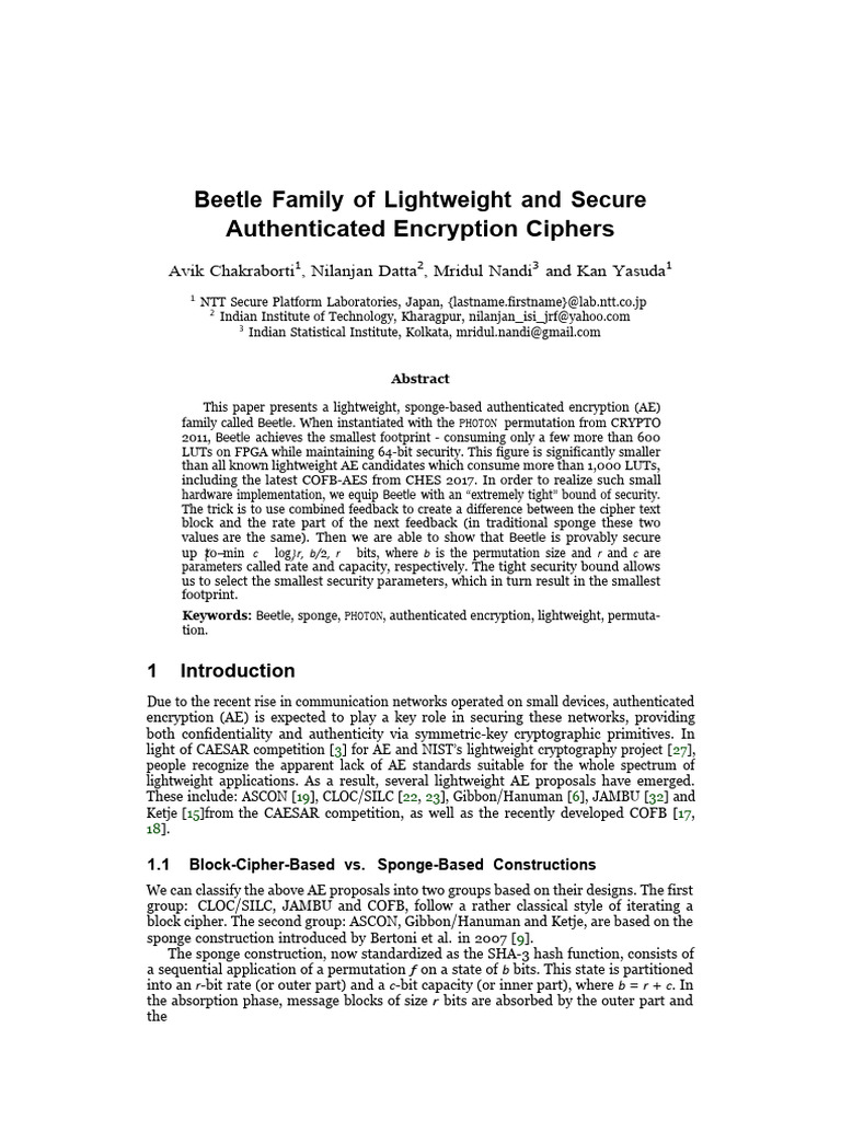 Photon Beetle | PDF | Cryptography | String (Computer Science)
