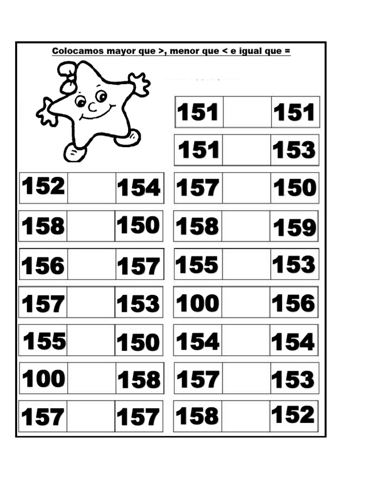 Actividades de Apoyo-23 Números Del 151 Al 160. | PDF