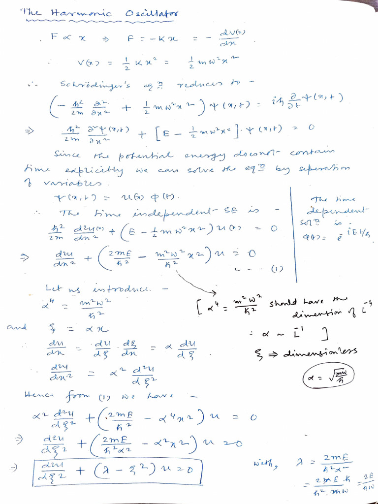 Harmonic Oscillator | PDF | Oscillation | Mechanics Harmonic Oscillator | PDF | Oscillation | Mechanics