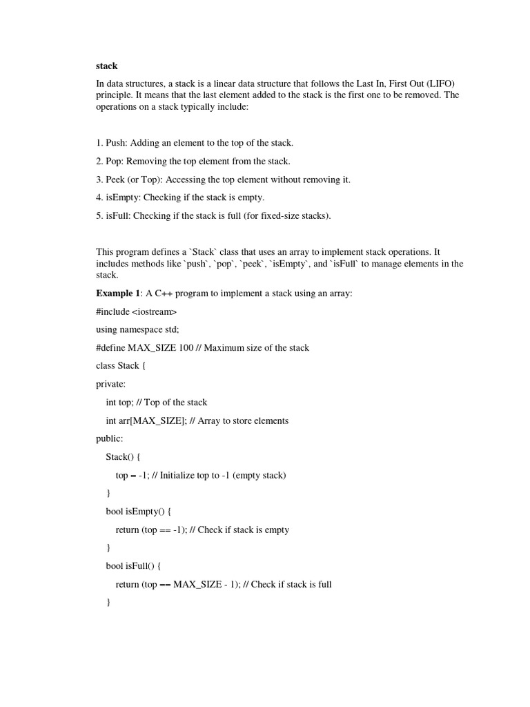 Stack Lab | PDF | Software Development | Mathematical Logic