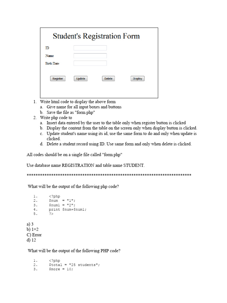 Php Excersise Pdf Php Control Flow 2687