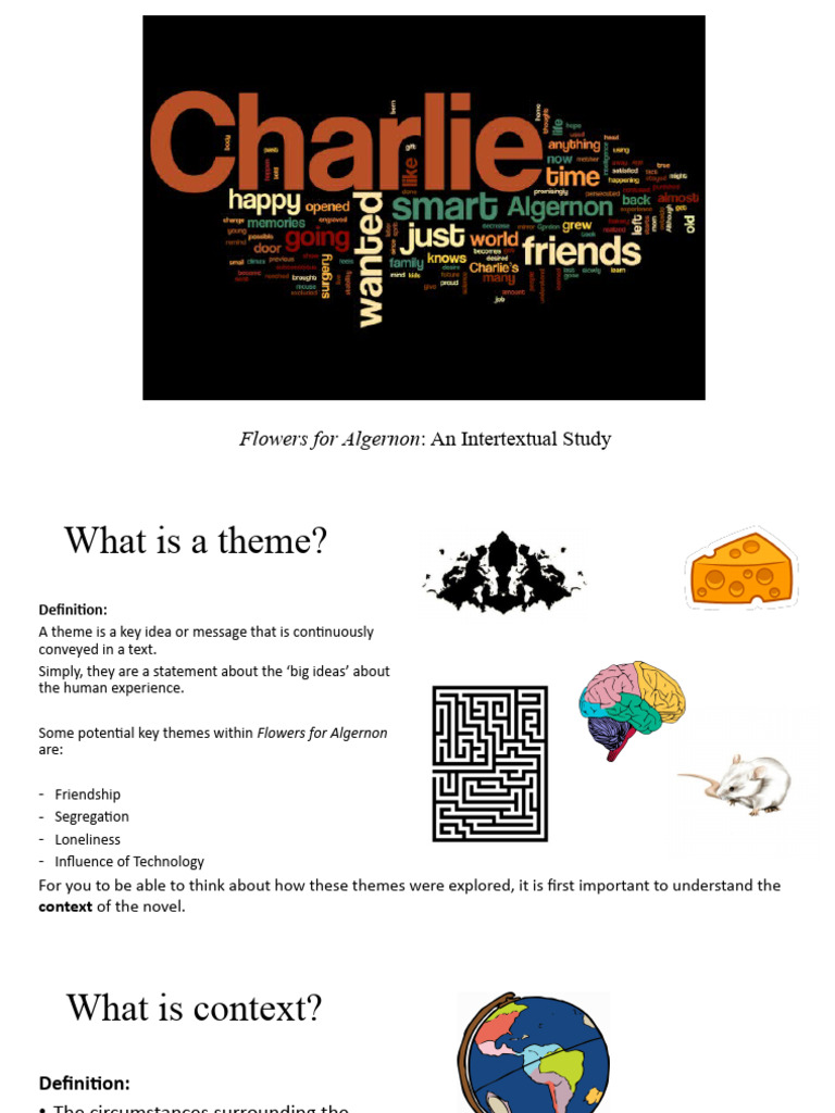 Flowers For Algernon Intertextual PP | PDF | Idea | Symbols