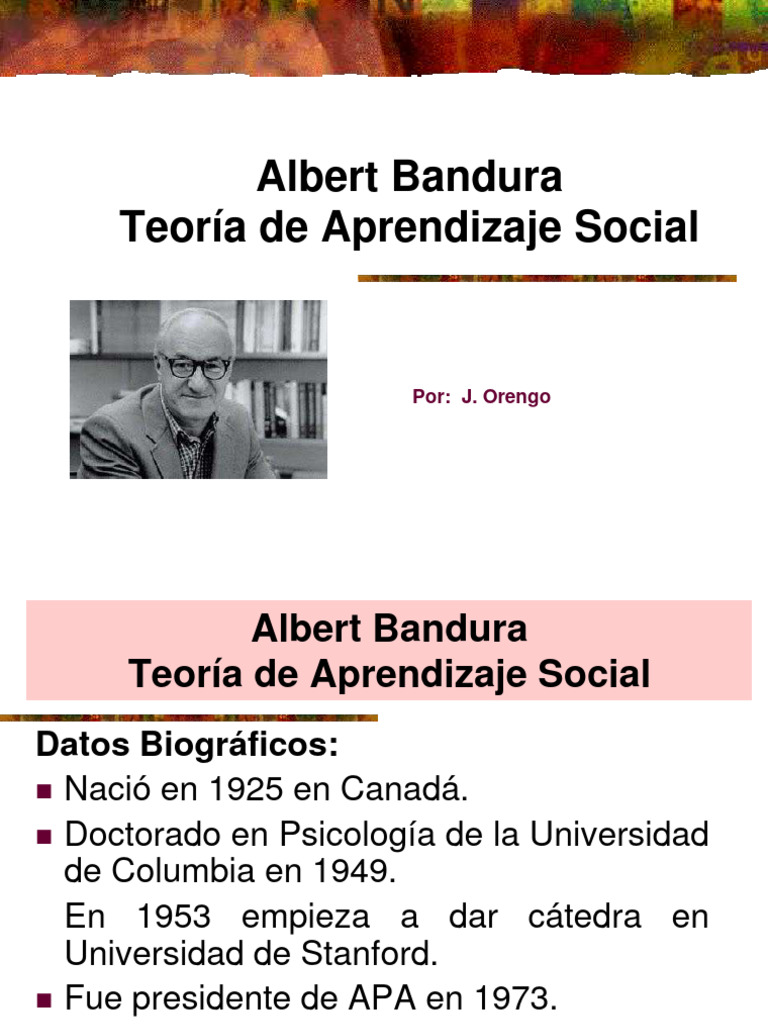 Teoría del Aprendizaje Social de Bandura | PDF | Aprendizaje | Cognición