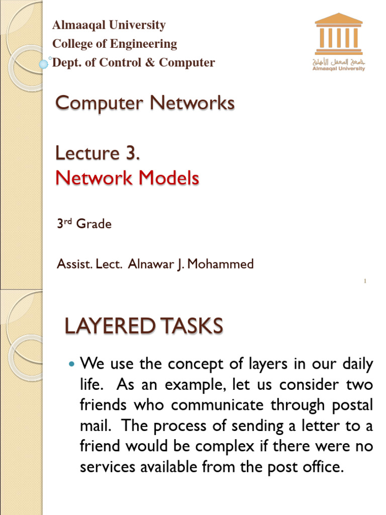 Hi Lecture 3 - Network Model | PDF | Osi Model | Internet Protocol Suite