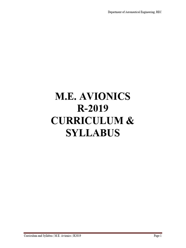 R2019-PG-AV Curriculum and Syllabus | PDF | Intellectual Property | Partial Differential Equation