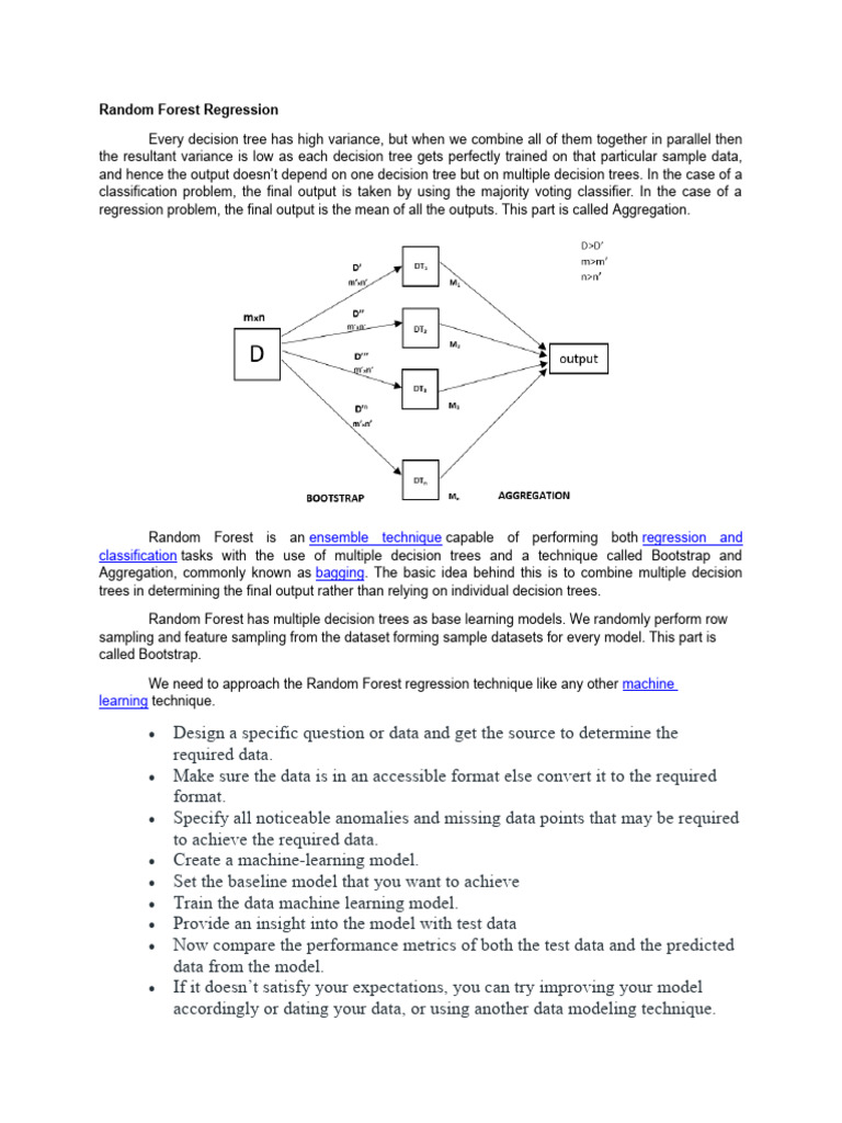 Random Forest Regression | PDF | Career & Growth | Computers