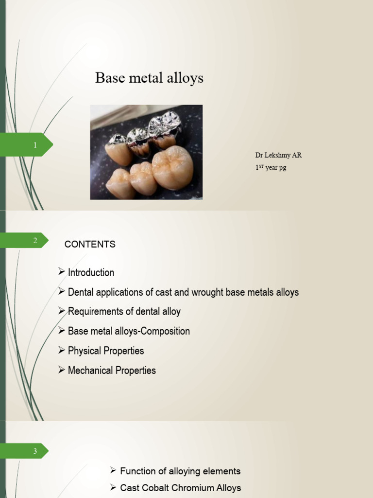 Base Metal Alloys | PDF | Alloy | Freezing