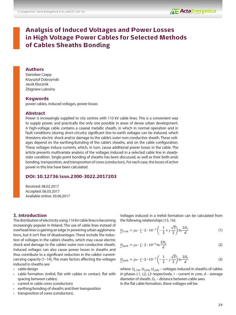 Analysis of Induced Voltages and Power L 2 | PDF | High Voltage | Voltage