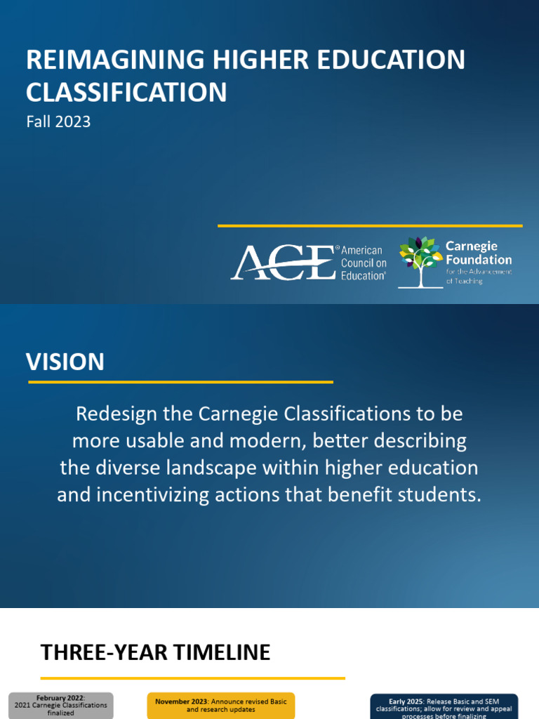 Carnegie Classifications Updates Slide Deck | PDF | Principal Component ...