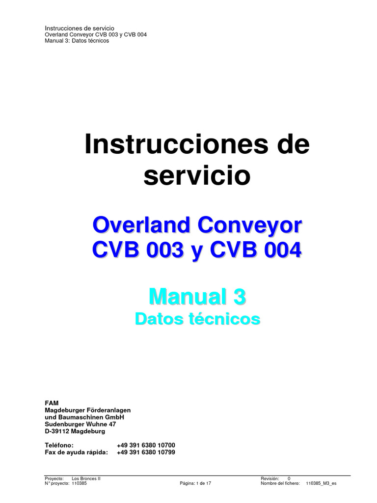 CVB 004 Datos Técnicos | PDF | Engranaje | Rodamiento (Mecánico)