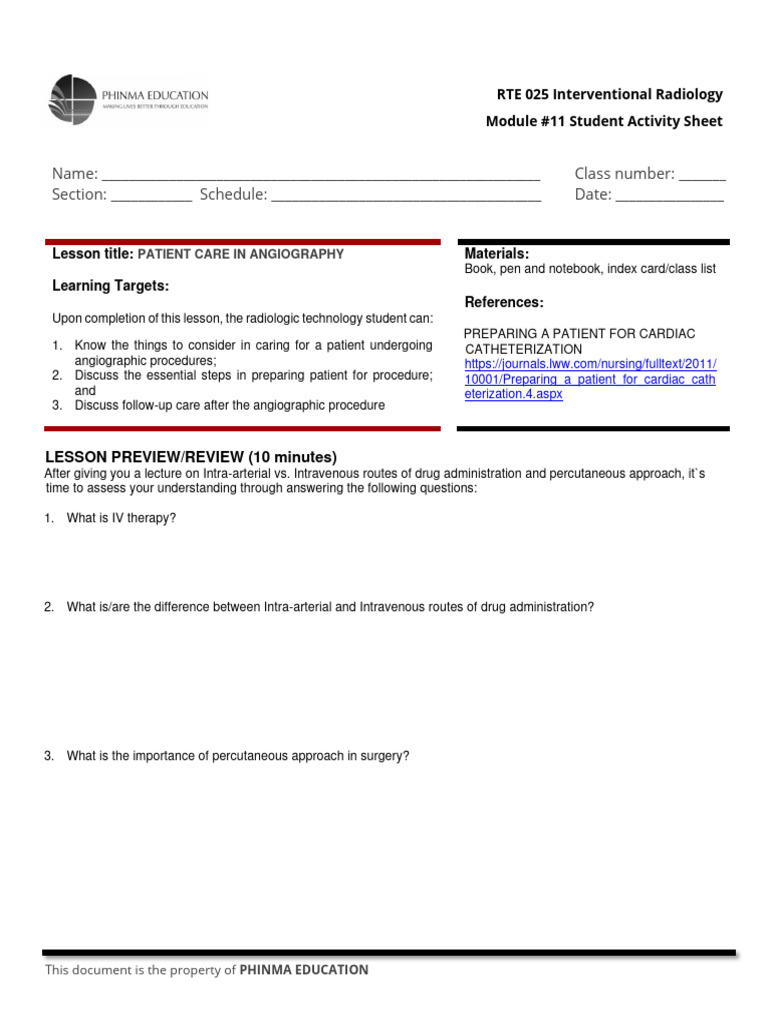 Ir-Sas-Module 11 | PDF | Cardiology | Heart