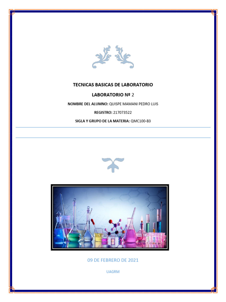 Laboratorio N2 .QMC100-B3... | PDF | Medición | Laboratorios