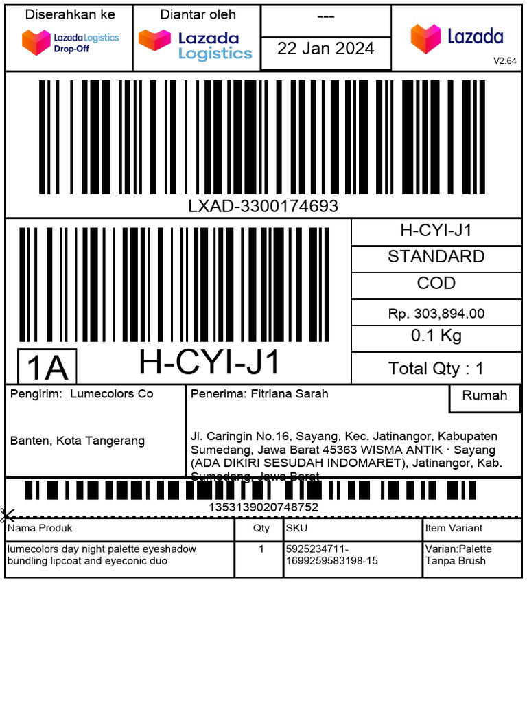 Kode Booking Contoh Form | PDF
